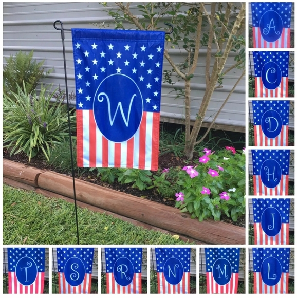 Savvy Flags | Other | Monogrammed Small Garden American Flag | Poshmark